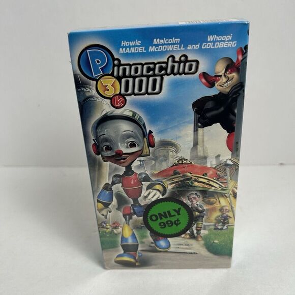 Media | Pinocchio 300 Vhs 2005 Malcolm Mcdowell Howie Mandel Whoopi ...